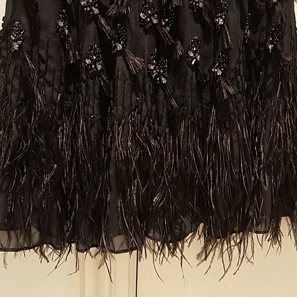 J. Crew | Dresses | Jcrew Collection Feather Flapper Dress Black Nwt ...